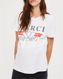 MATERNITY Merci Mon Cheri Slogan T-Shirt - Inspireclion.com