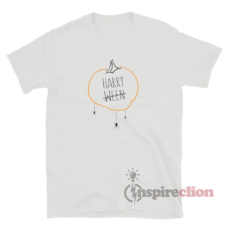 Harryween Costume Harry Halloween Pumpkin Funny T-Shirt - Inspireclion