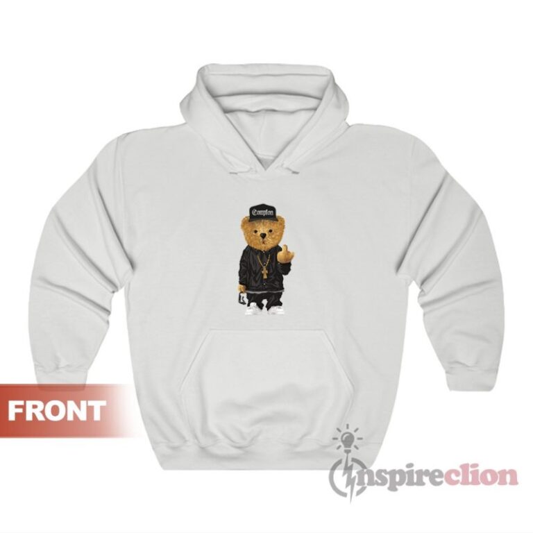 Compton Bear Middle Finger Hoodie For Unisex - Inspireclion.com
