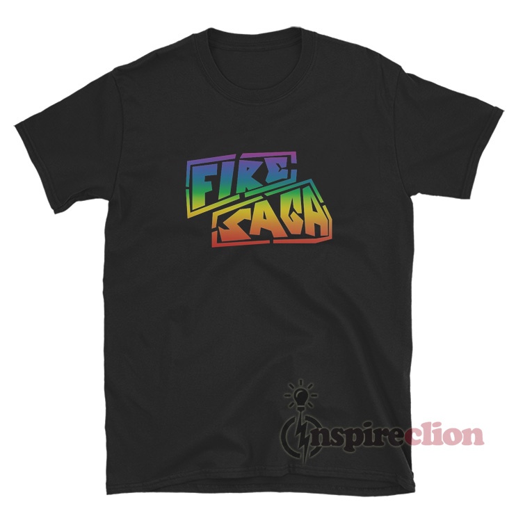 Fire Saga In Rainbow T-Shirt For Unisex - Inspireclion.com
