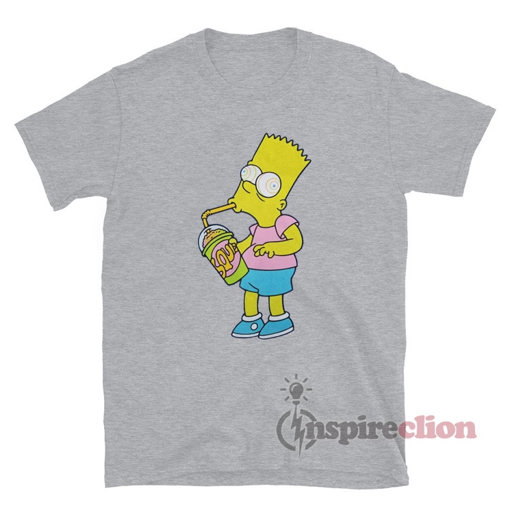 Bart Simpson Drinking A Squishy T-Shirt - Inspireclion.com