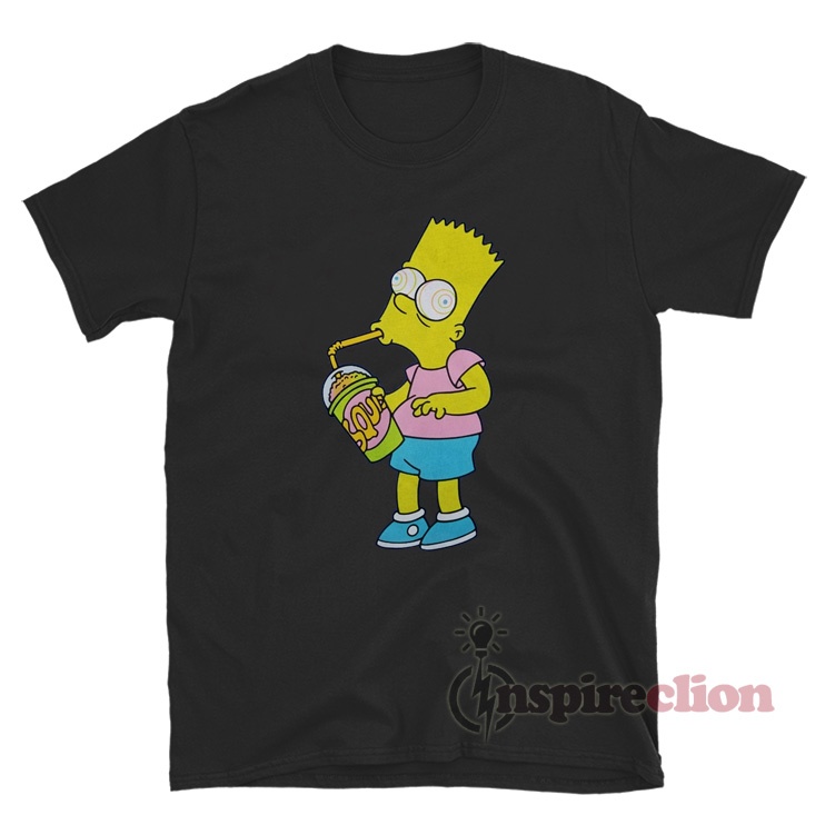 Bart Simpson Drinking A Squishy T-Shirt - Inspireclion.com