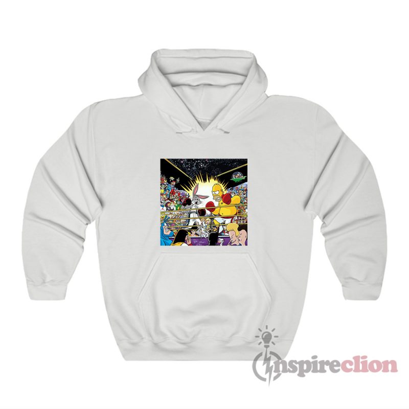 Homer Simpson Vs Bugs Bunny Hoodie - Inspireclion.com