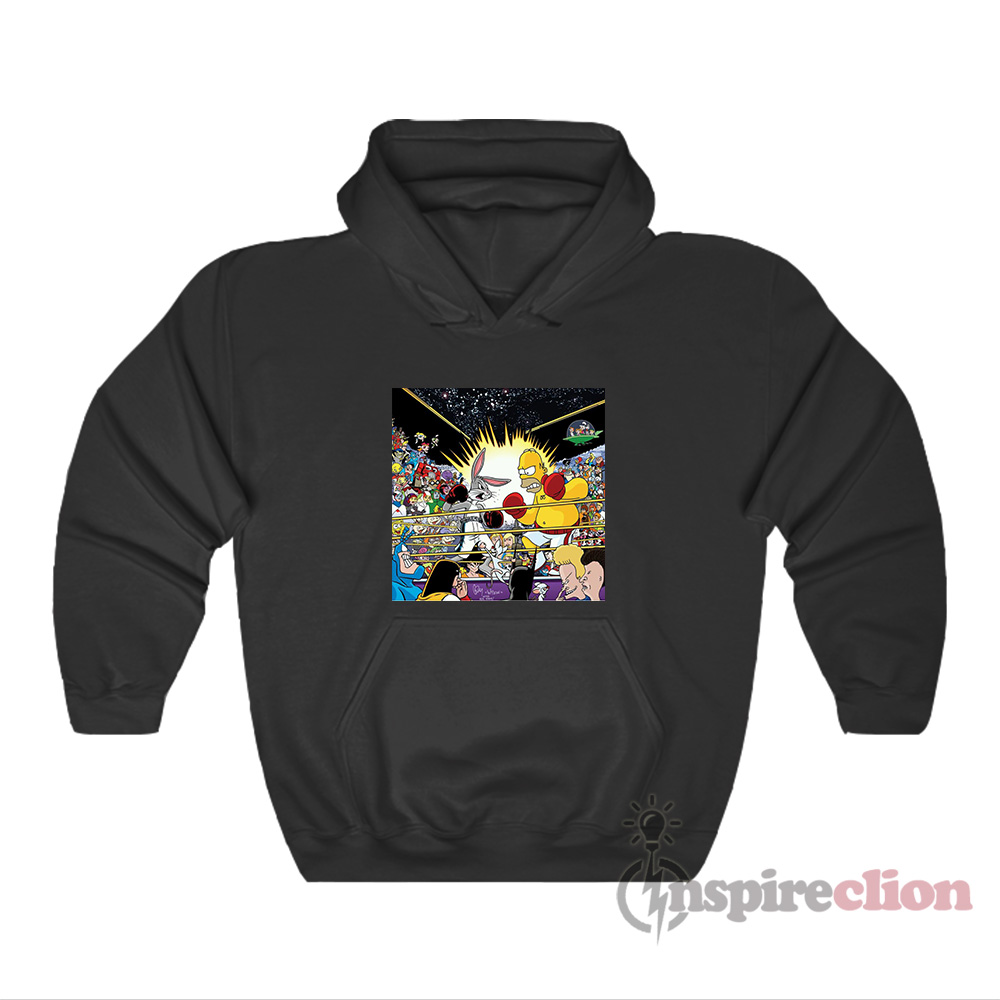 Homer Simpson Vs Bugs Bunny Hoodie - Inspireclion.com