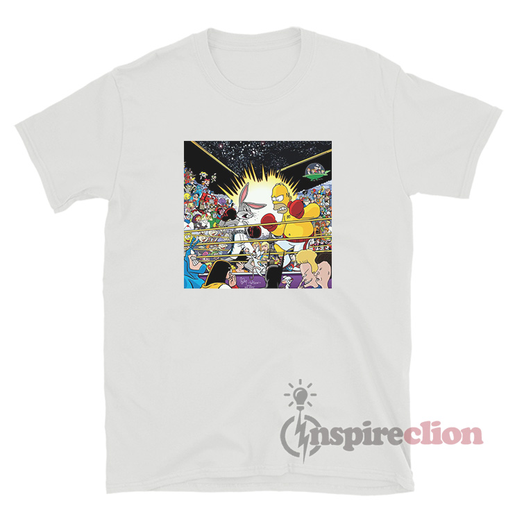 Homer Simpson Vs Bugs Bunny T-Shirt For Sale - Inspireclion.com