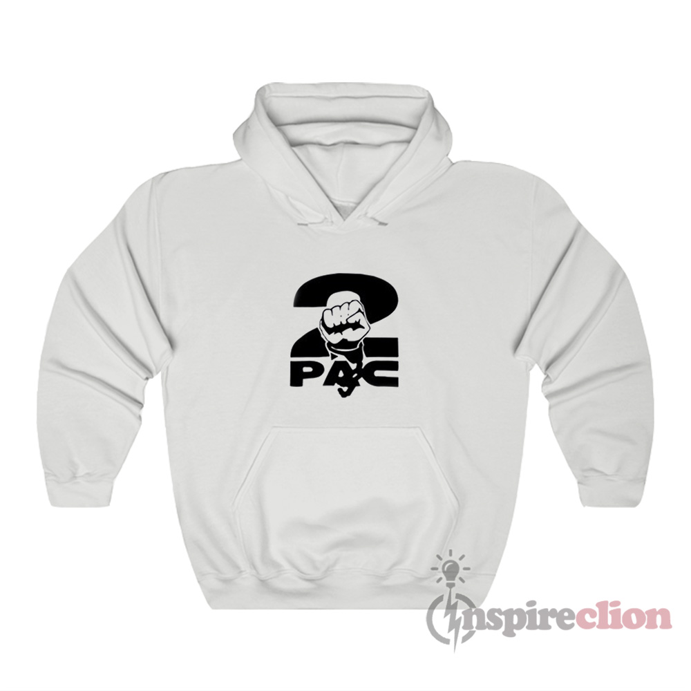 2pac Fist Overlap Old School Black Panther Logo Hoodie - Inspireclion