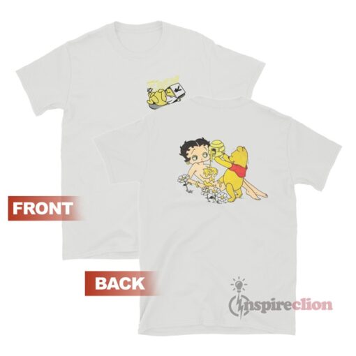 Betty Boop And Winnie The Pooh Take It Easy Honey T Shirt