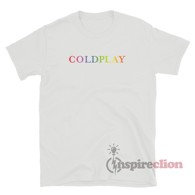 Coldplay Rainbow Logo T-Shirt For Women's Or Men's - Inspireclion.com