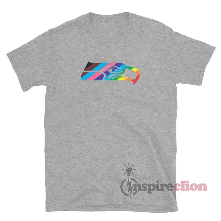 Get It Now Seattle Seahawks Pride Logo T-Shirt - Inspireclion.com