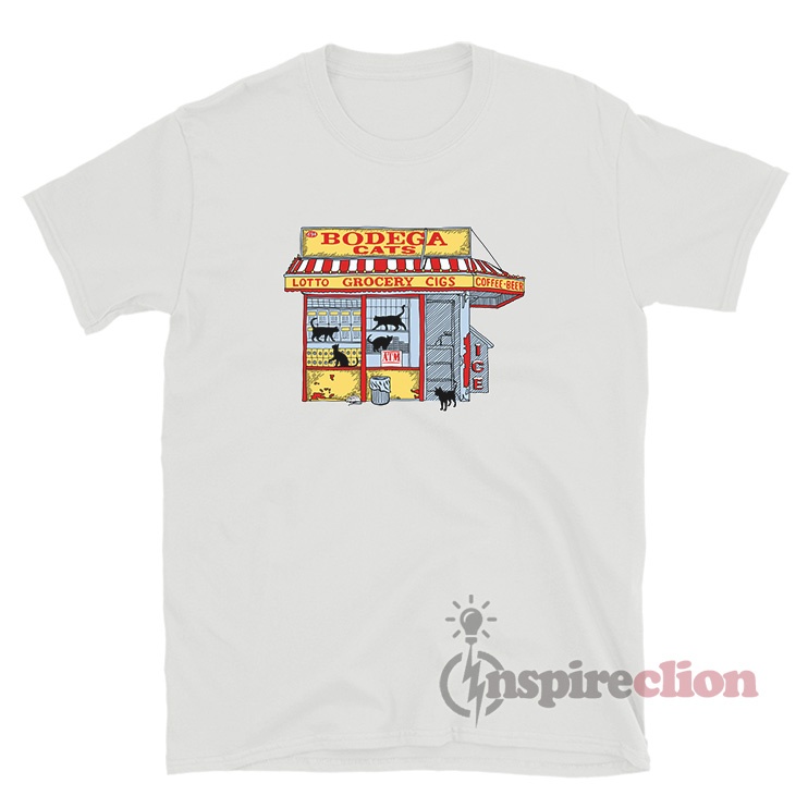 Bodega Cats Storefront T-Shirt For Unisex - Inspireclion.com