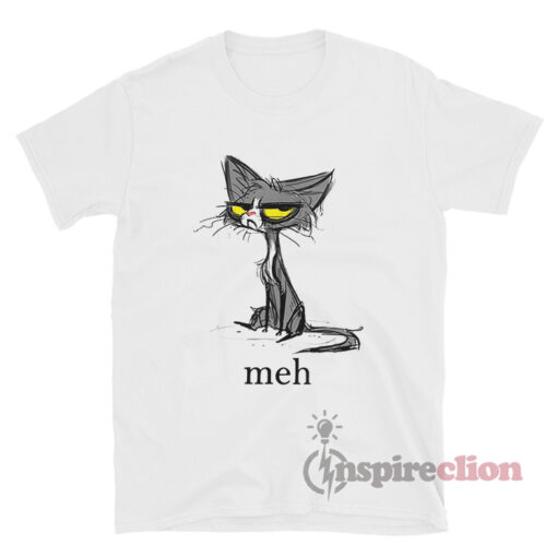 Meh Cat Meme T-Shirt For Women's Or Men's - Inspireclion.com