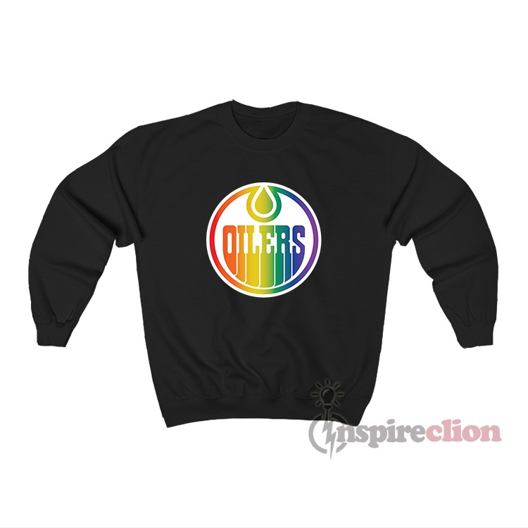Edmonton Oilers Pride Logo Sweatshirt Crewneck Cheap Custom