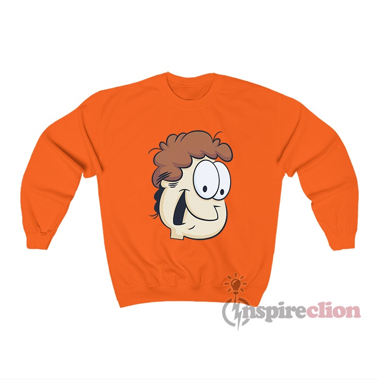 Garfield Jon Arbuckle Big Face Sweatshirt Cheap Custom
