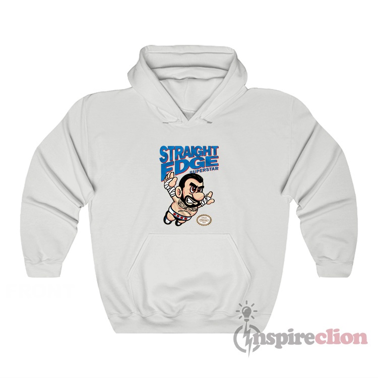 Straight Edge Superstar CM Punk Super Mario Hoodie - Inspireclion.com