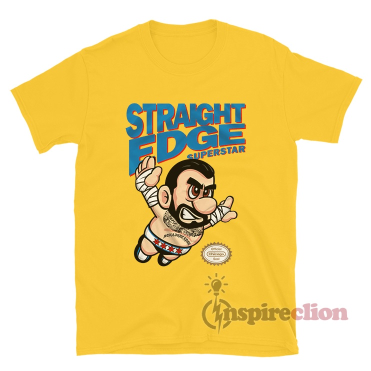 Straight Edge Superstar CM Punk Super Mario T-Shirt - Inspireclion.com