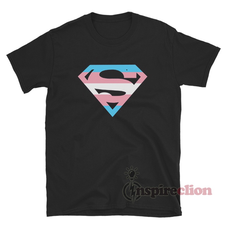 Superman Logo Trans Rights Are Human Rights T-Shirt - Inspireclion.com