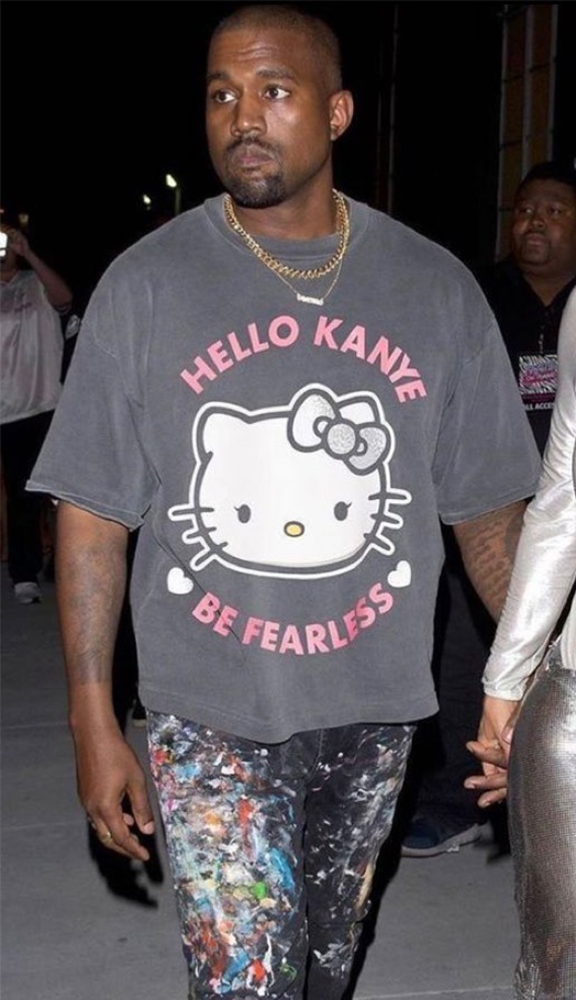 Hello Kitty Kanye West Hello Kanye Be Fearless T-Shirt - Inspireclion.com