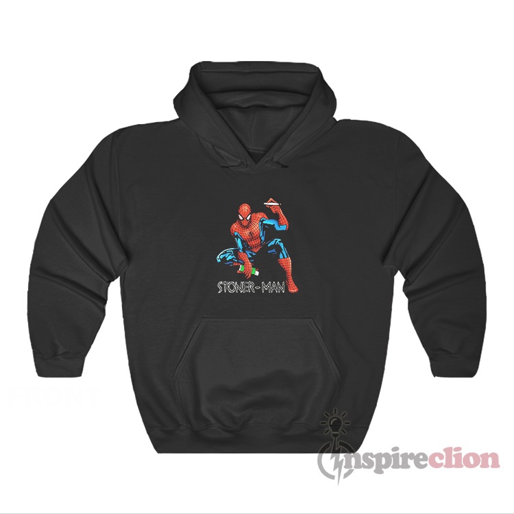 Stoner Man Spider Man Smoke Weed Meme Hoodie - Inspireclion