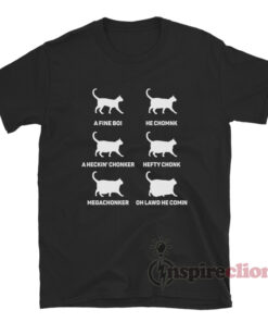 Chonk Cat Chart Meme T-Shirt For Unisex - Inspireclion.com