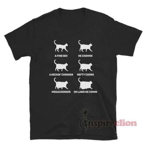 Chonk Cat Chart Meme T-Shirt For Unisex - Inspireclion.com