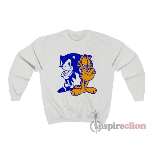 Sonfield Sonic And Garfield Sweatshirt For Womens or Mens