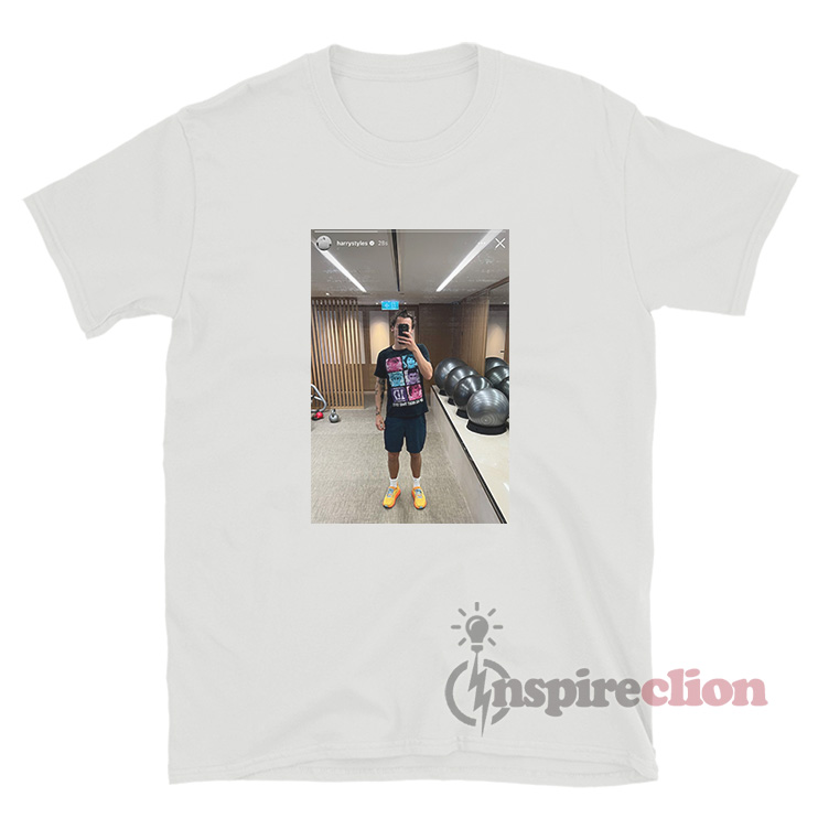 Photos Of Harry Styles Wearing One Direction T-Shirt - Inspireclion