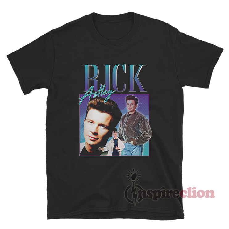 Vintage Homage Rick Astley T-Shirt For Sale - Inspireclion.com