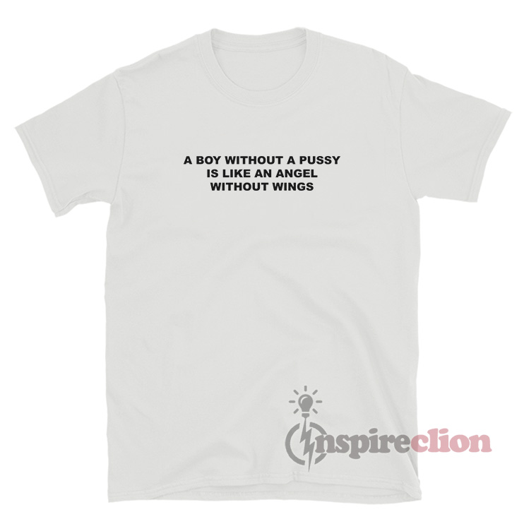 A Boy Without A Pussy Is Like An Angel Without Wings T-Shirt