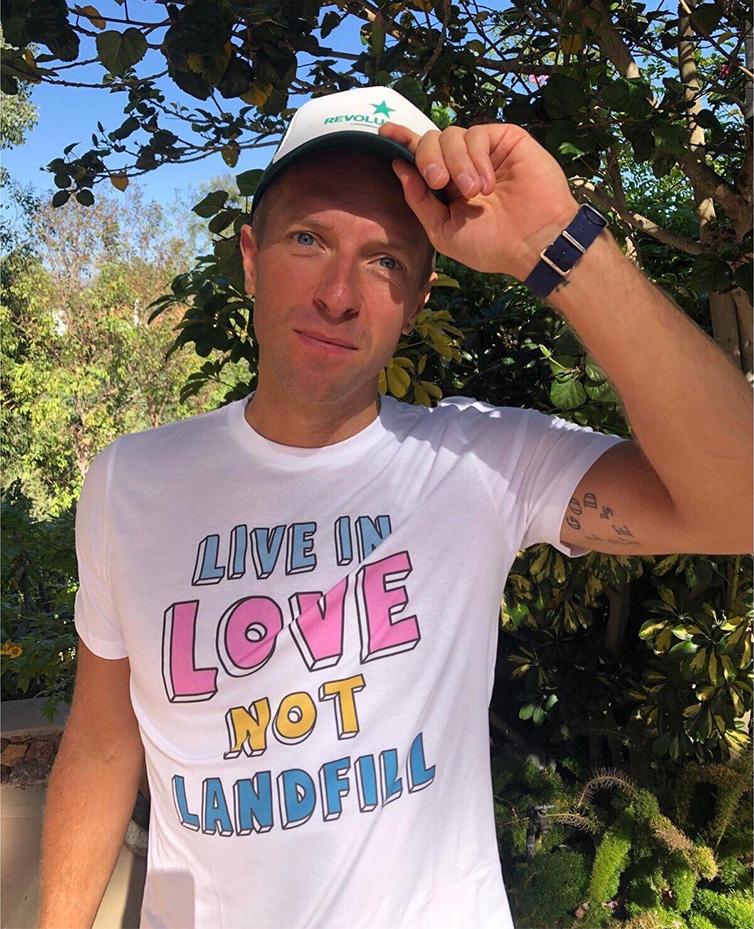 Chris Martin Live In Love Not Landfill T-Shirt - Inspireclion.com