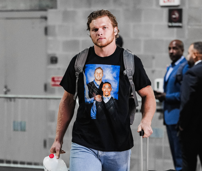 Jared Goff & Amon-Ra St Brown Detroit Lions Step Brothers T-Shirt