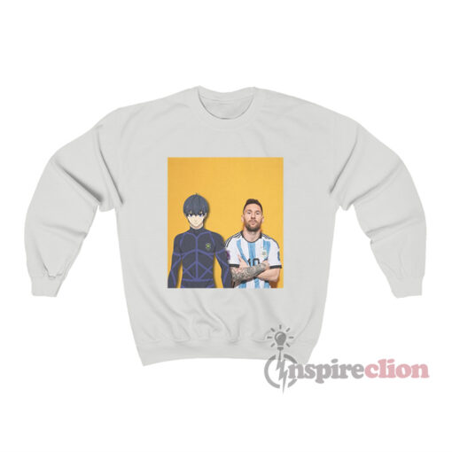 Lionel Messi x Yoichi Isagi Blue Lock Striker Sweatshirt For Sale