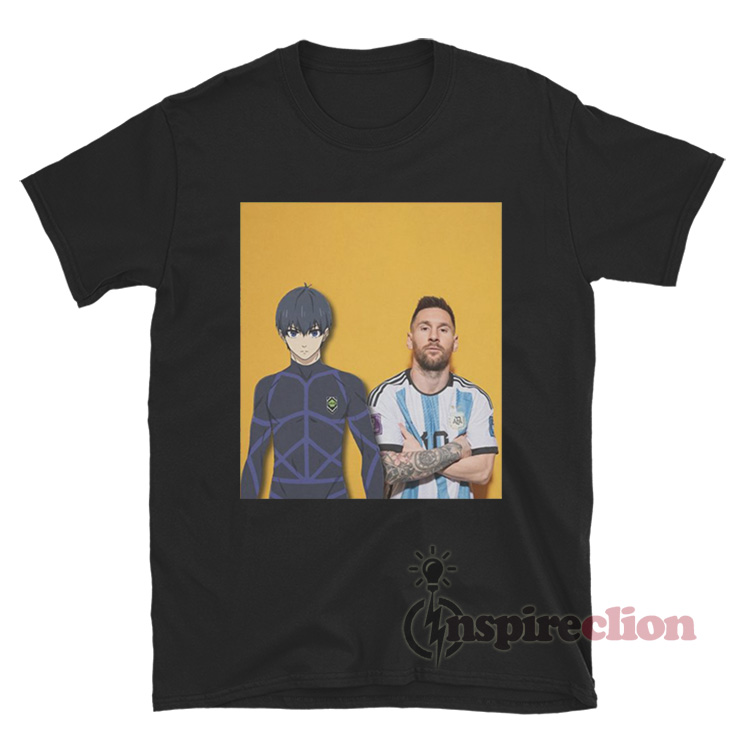 Lionel Messi x Yoichi Isagi Blue Lock Striker T-Shirt - Inspireclion