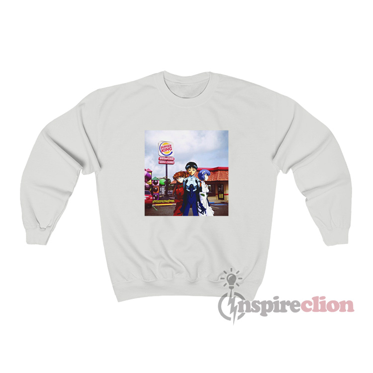 Rei Asuka Shinji Neon Genesis Evangelion Burger King Sweatshirt