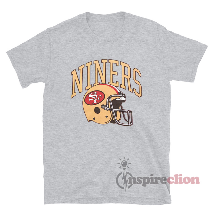 San Francisco 49ers Niners Helmet Retro T-Shirt - Inspireclion.com