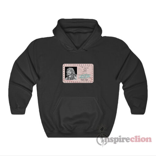 Taylor Swift Permanent License Of Travel Card Hoodie For Unisex