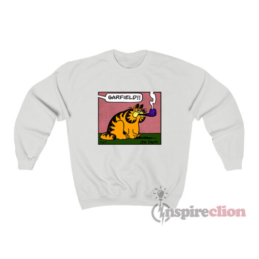 Jim Davis Garfield Smoking Pipe Meme Sweatshirt Cheap Custom