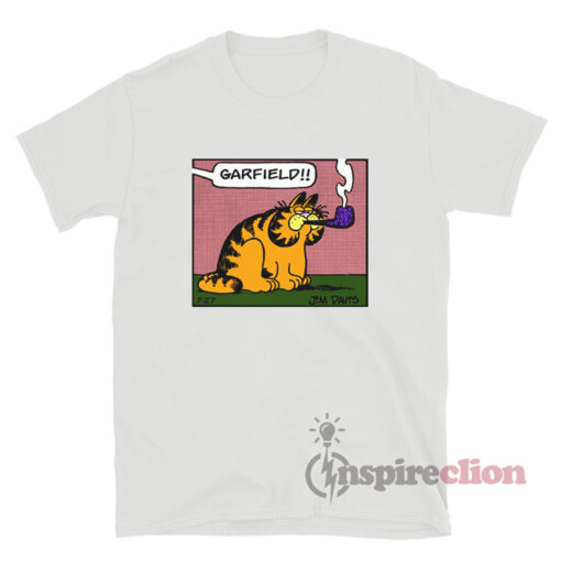 Jim Davis Garfield Smoking Pipe Meme T-Shirt - Inspireclion.com