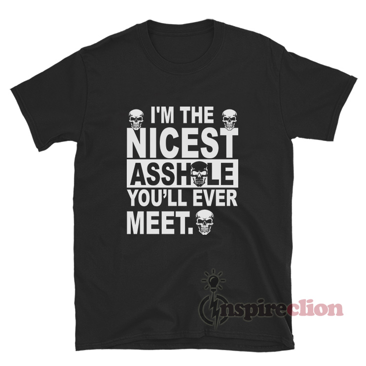 Im The Nicest Asshole Youll Ever Meet Funny T Shirt Inspireclion