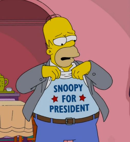 The Simpsons Snoopy For President T-Shirt - Inspireclion.com