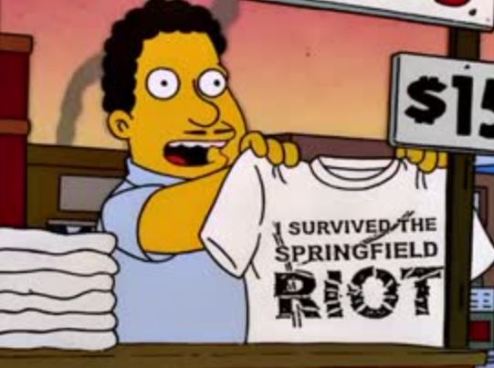 The Simpsons I Survived The Springfield Riot T-Shirt - Inspireclion