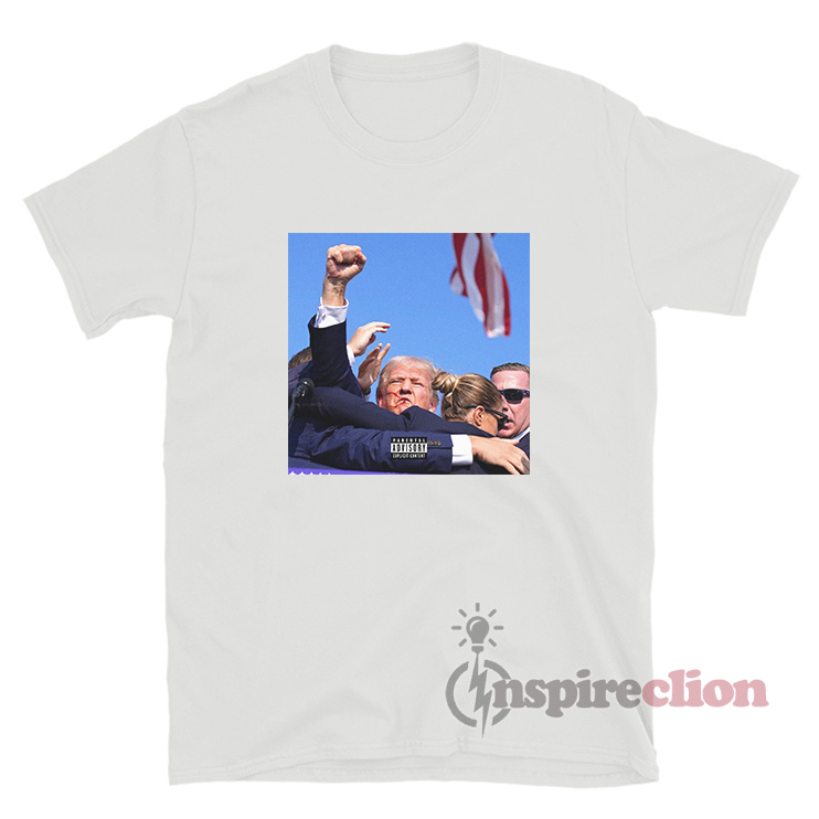 Donald Trump 2024 Fighting To Save America Album Cover T-Shirt