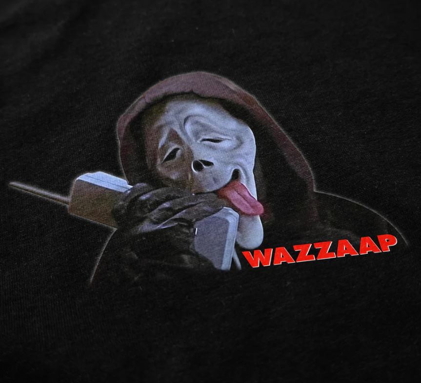 Scary Movie Ghostface Wazzaap T-Shirt - Inspireclion.com
