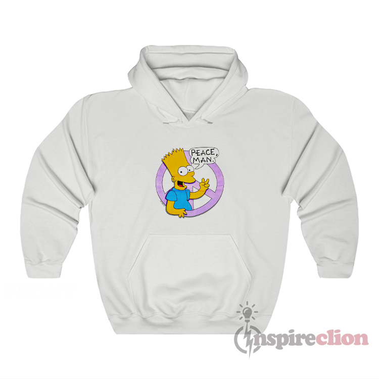 Vintage Bart Simpson Peace Man Hoodie - Inspireclion.com