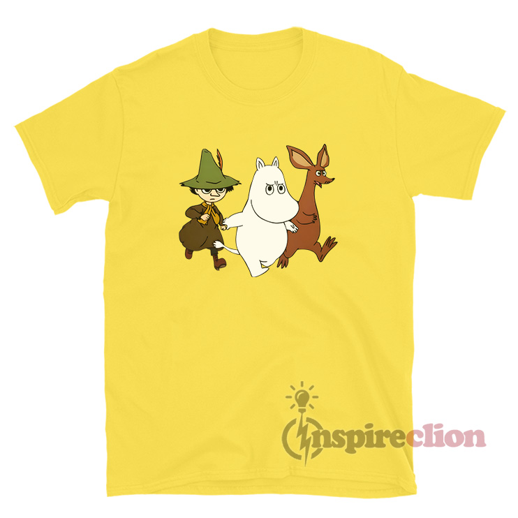 Bjork Wearing Moomin Sniff And Snufkin T-Shirt - Inspireclion.com