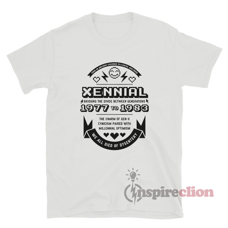 Xennial Bridging The Divide Between Generation 1977 1983 T-Shirt