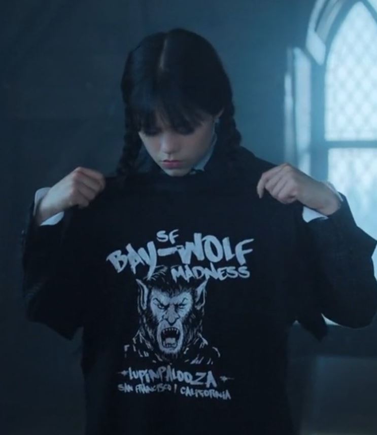 Wednesday Jenna Ortega Bay-Wolf Madness T-Shirt - Inspireclion