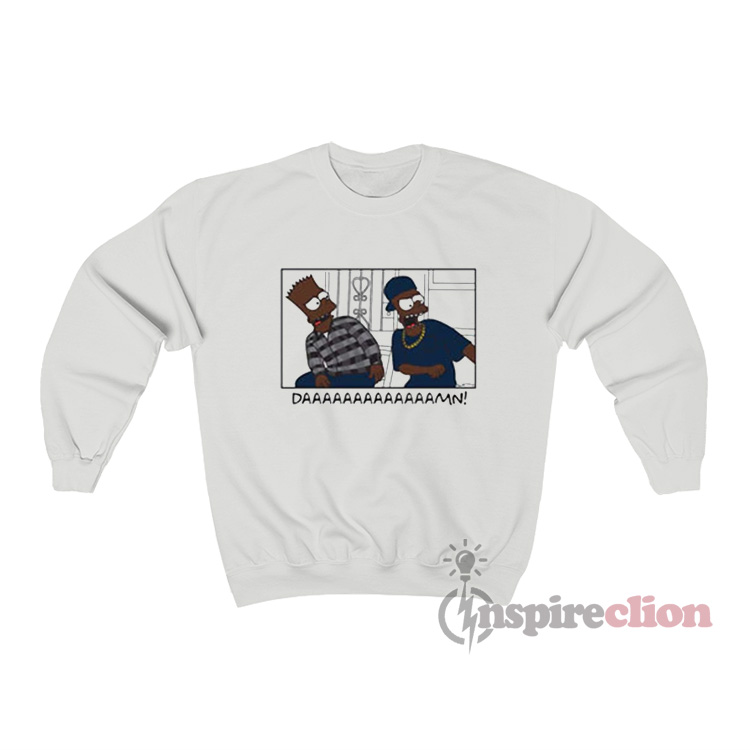 Bart Simpson Friday Damn Meme Sweatshirt Cheap Custom