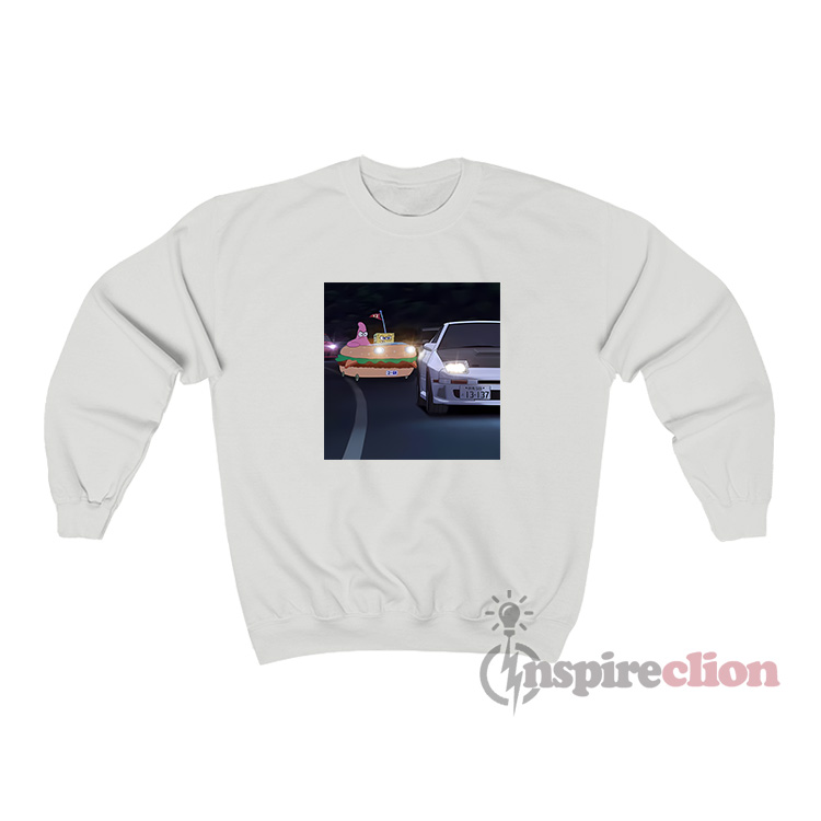 Initial D SpongeBob And Patrick Bikini Bottom Drift Club Sweatshirt